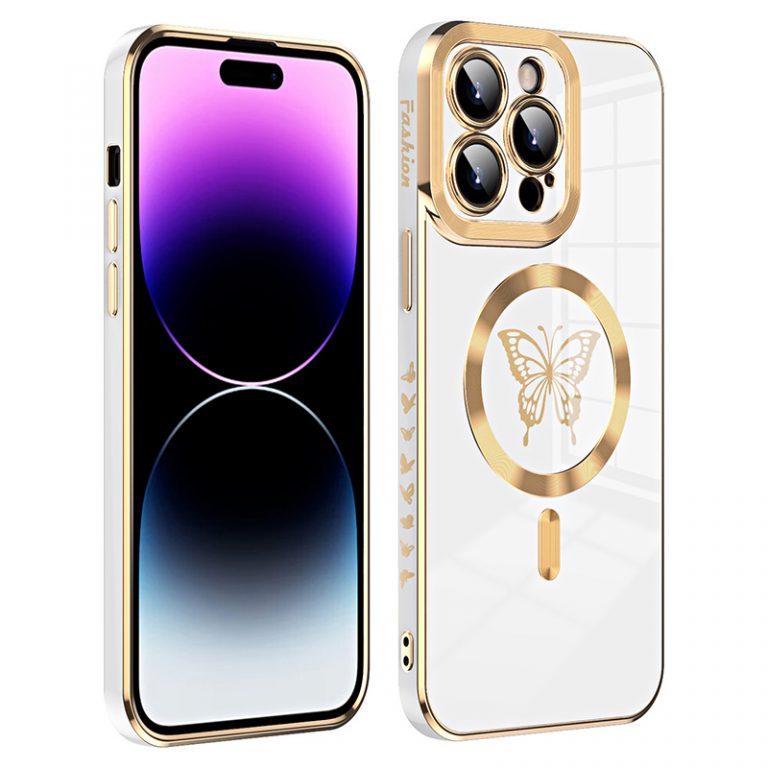 Deluxe Plated Edge Butterfly Magnetic iPhone 13 Pro Max Case – wowacase