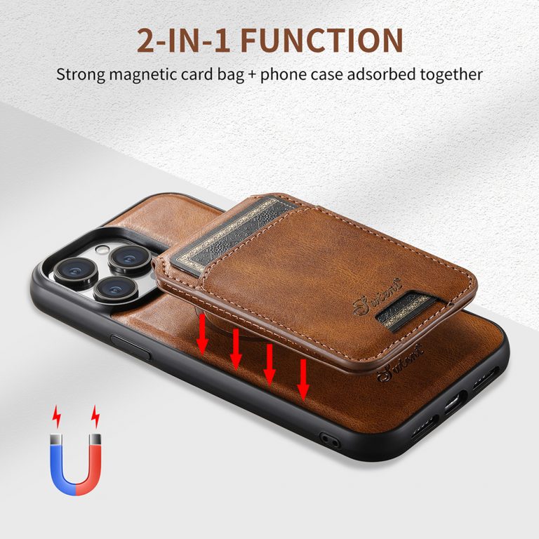 Card Slot Leather iPhone 15 Pro Max Wallet Case with Card Holder – wowacase