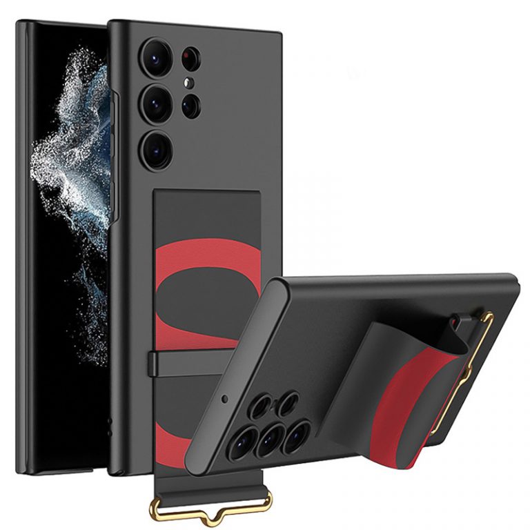 Premium S23 Ultra Case with Camera Cover and Wrist Strap Holder for ...