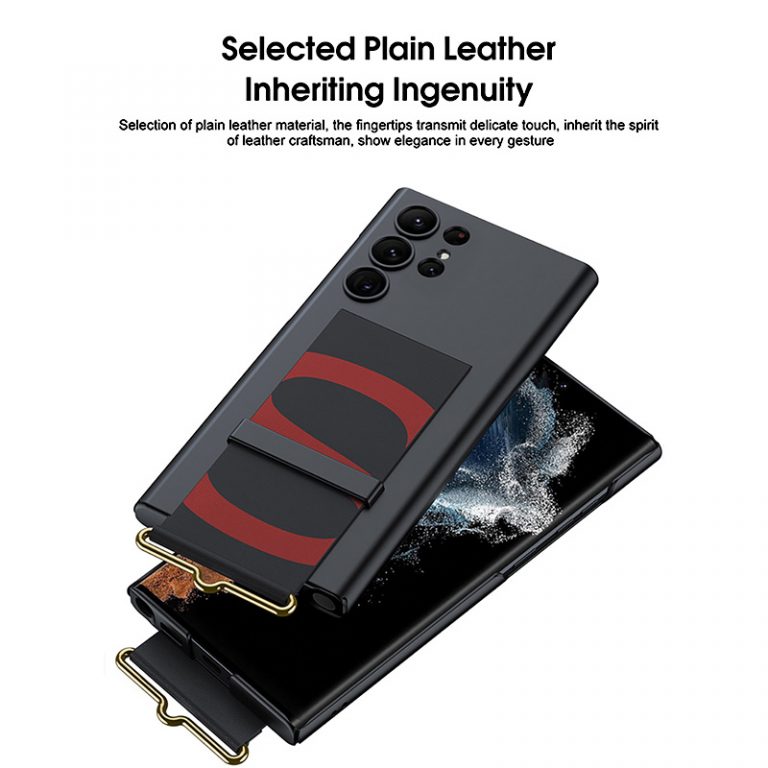 Premium S23 Ultra Case with Camera Cover and Wrist Strap Holder for ...