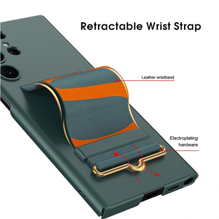 Premium S23 Ultra Case with Camera Cover and Wrist Strap Holder for ...