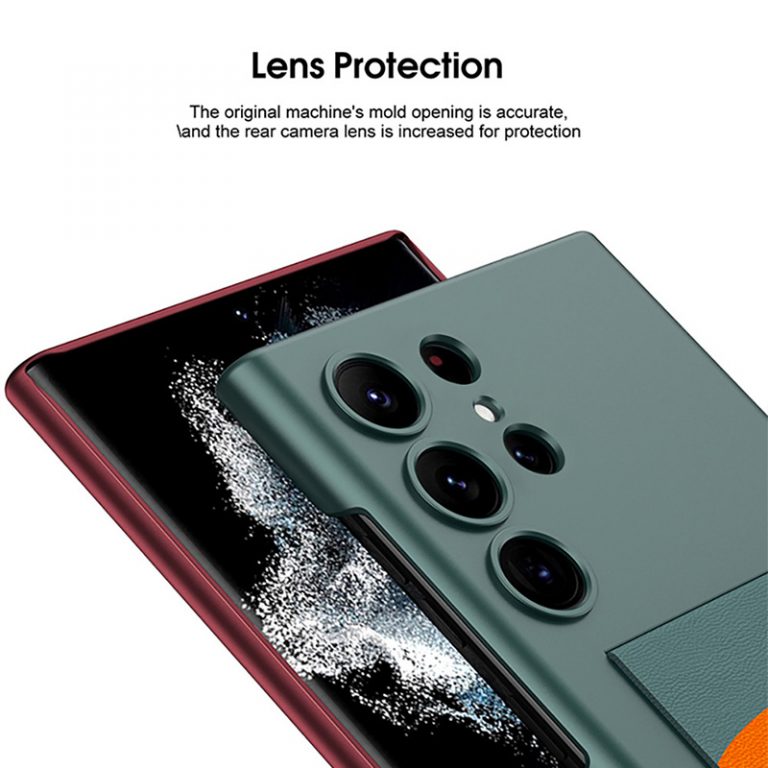 Premium S23 Ultra Case with Camera Cover and Wrist Strap Holder for ...