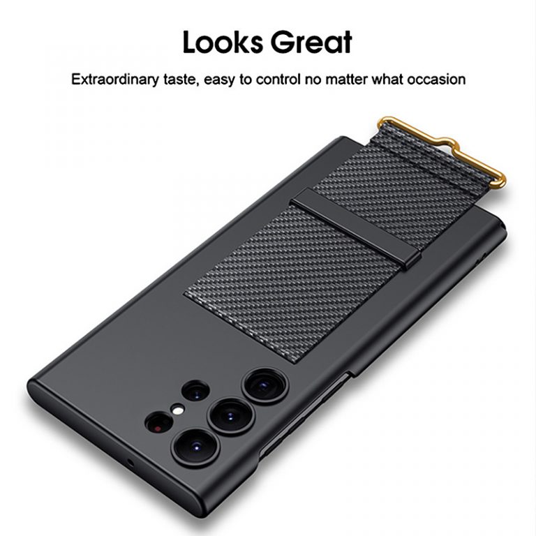 Premium S23 Ultra Case with Camera Cover and Wrist Strap Holder for ...